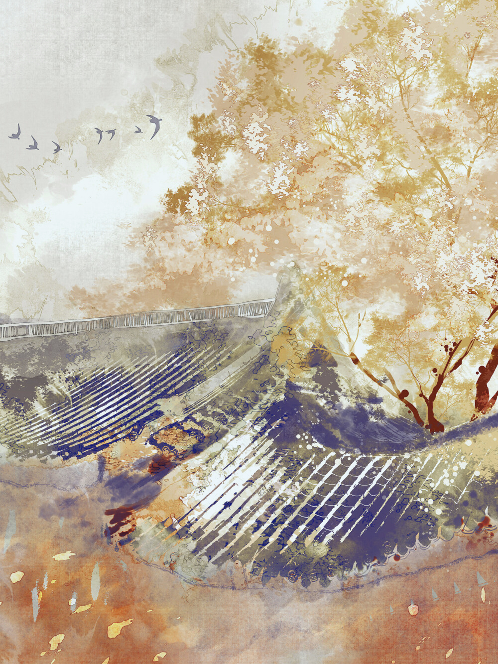 This Tang poem is ancient and distant, with a sense of desolation and ...