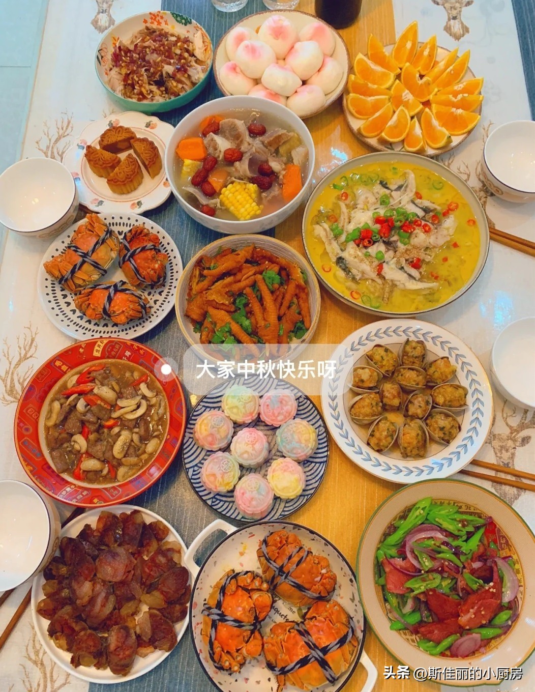 7 Mid-Autumn Festival banquets in the circle of friends, each with its ...