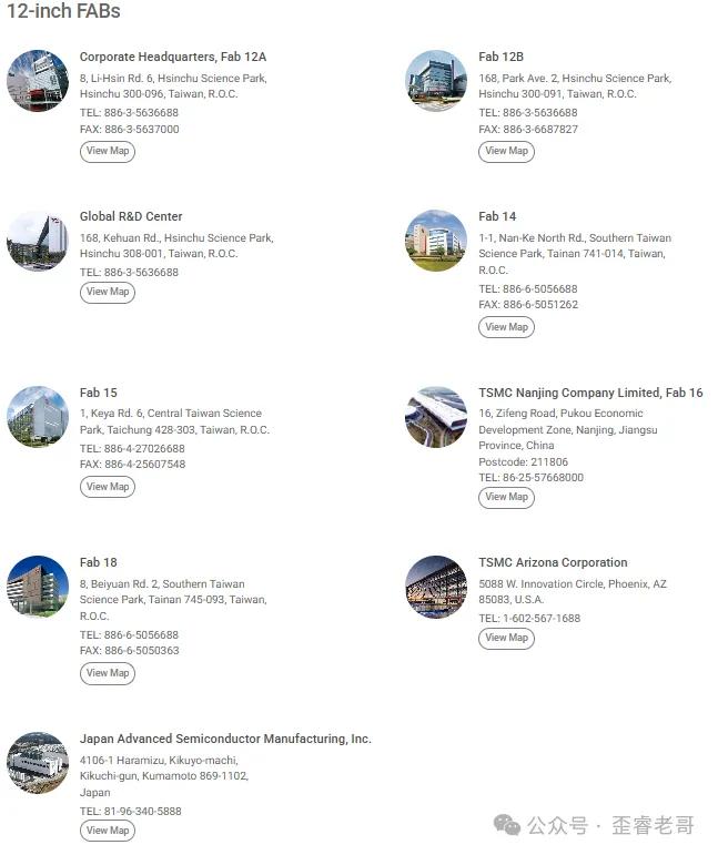 Inventory of TSMC's global wafer fab capacity and process - iNEWS