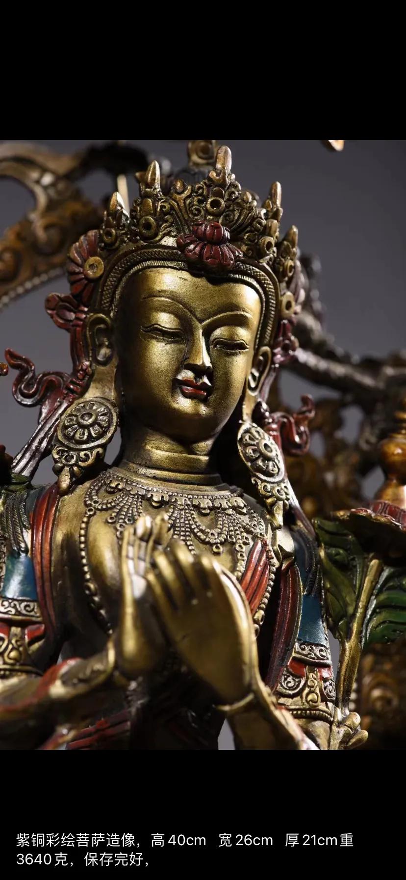 Copper painted statue of Bodhisattva - iNEWS