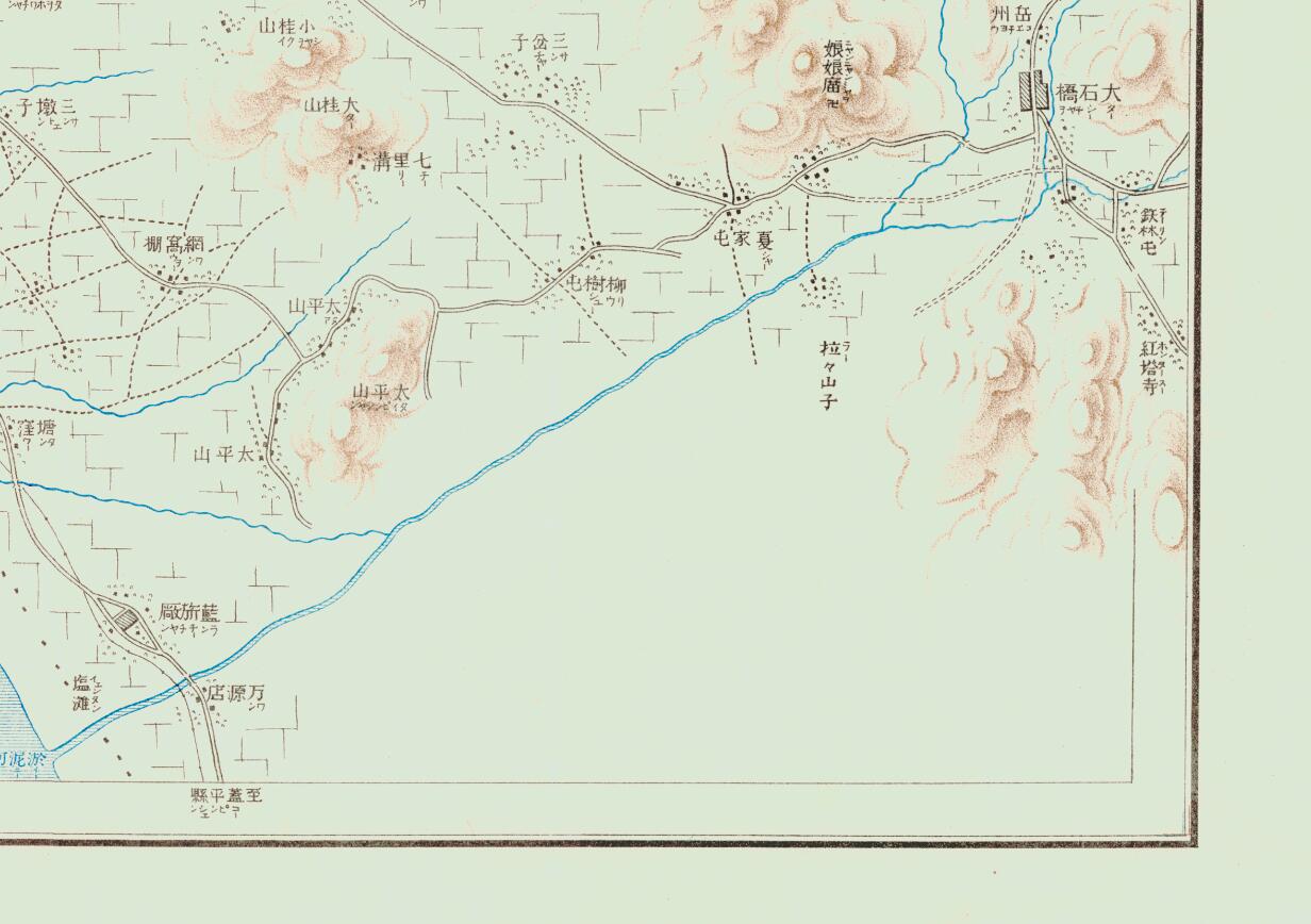 Map of the vicinity of Yingkou, Qing Dynasty, 1894, an old map of ...