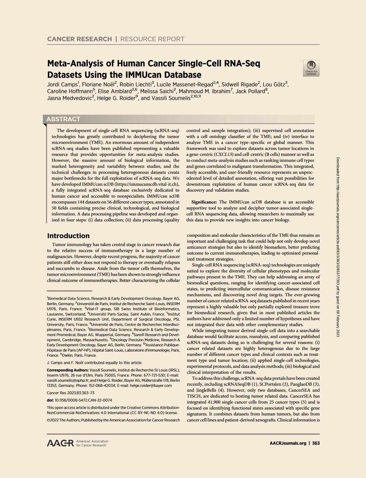 IMMUcan—a tumor microenvironment single-cell database - iMedia