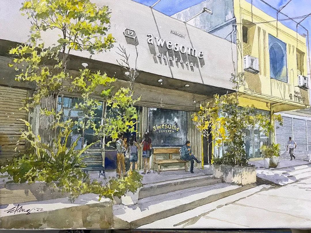 Wang Jincheng, a well-known watercolor painter in Singapore: the beauty ...