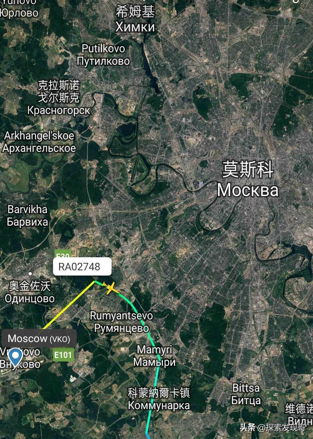 Latest, the flight path of Prigozhin's second private plane - iNEWS