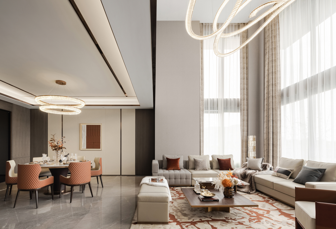 "New Yihe Design" 300㎡ model room with modern, noble and elegant luxury ...