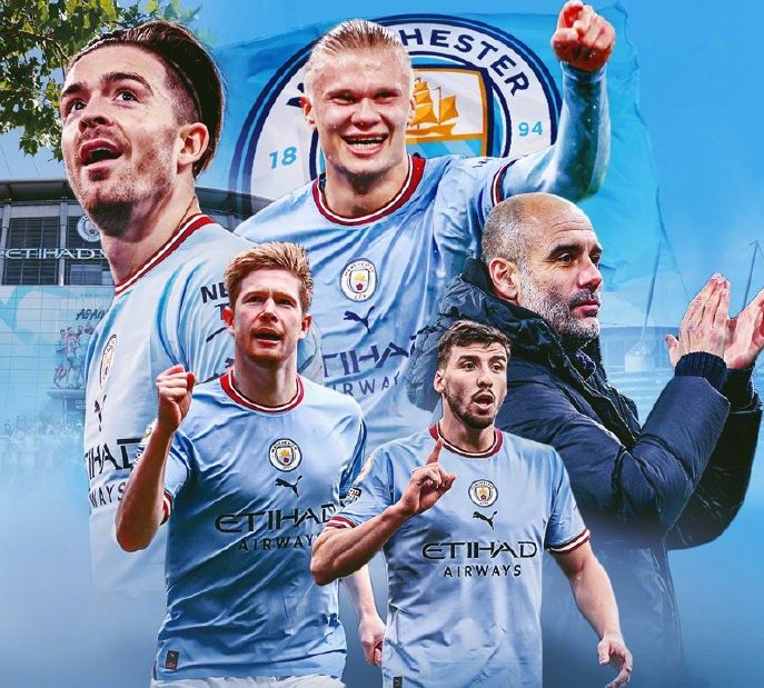 Winning 3 championships in 21 days, Guardiola is a god! Created 5 ...
