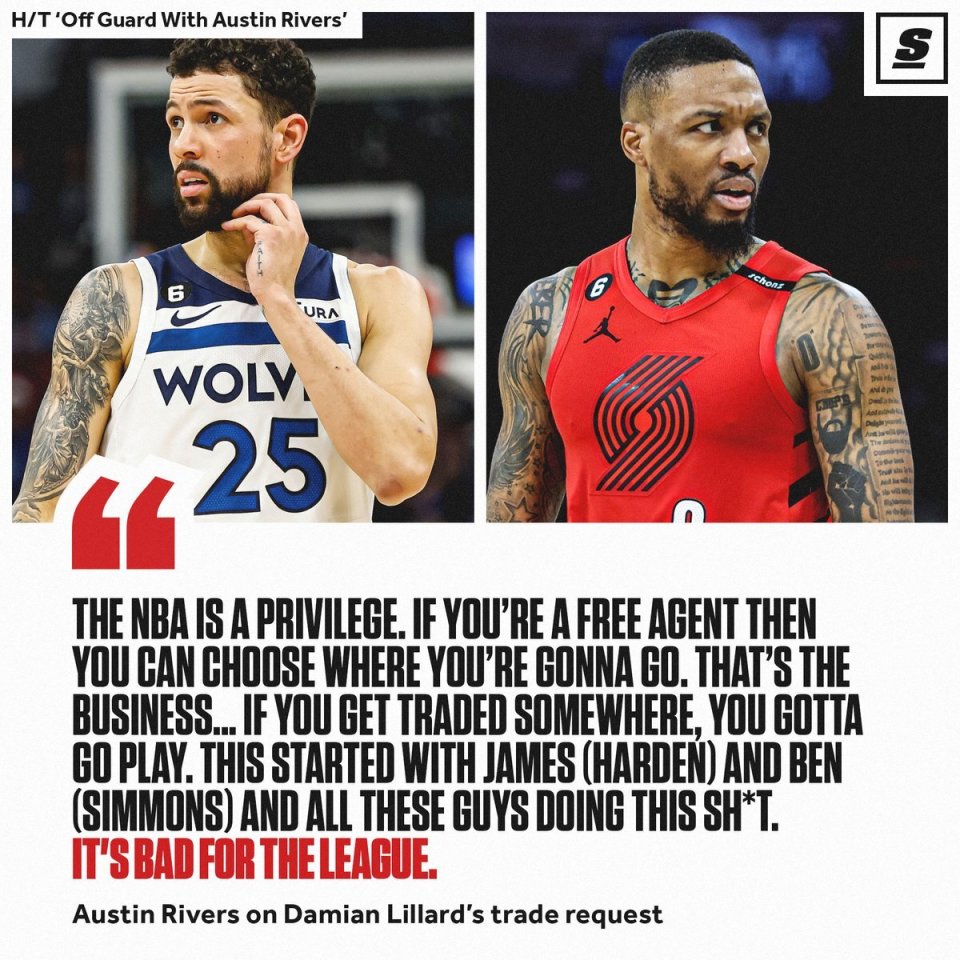 Jr. Rivers named and criticized Harden and others: leaving the team ...