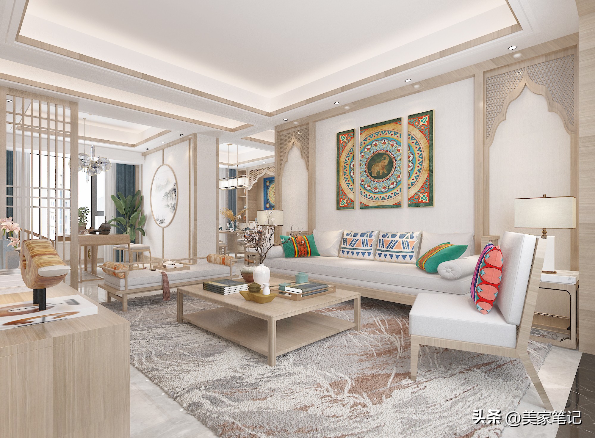 If you want to decorate without "overturning", see her 145 square ...