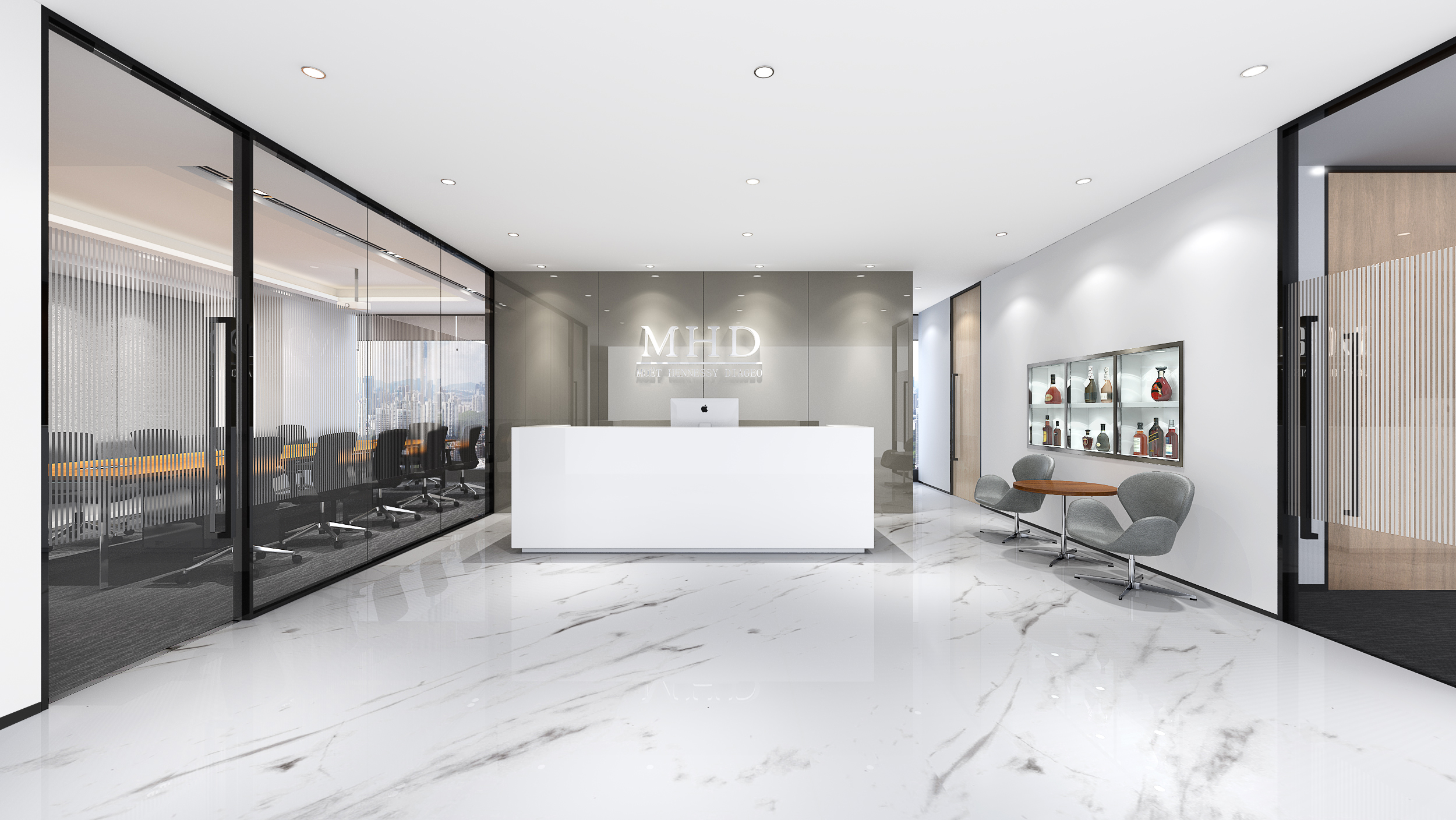 MHD office decoration design renderings completed photos_Project Cases ...