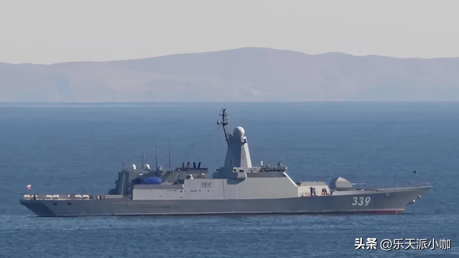 The arrival of the Russian Type 20380 missile frigate at Wusong ...