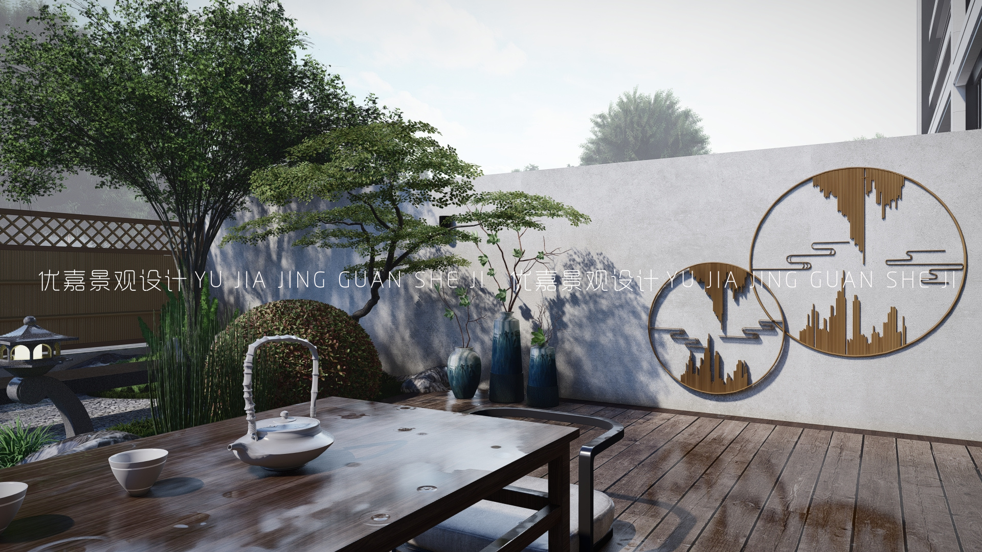 72㎡ courtyard design plan!A Zen-style courtyard full of elegant and ...