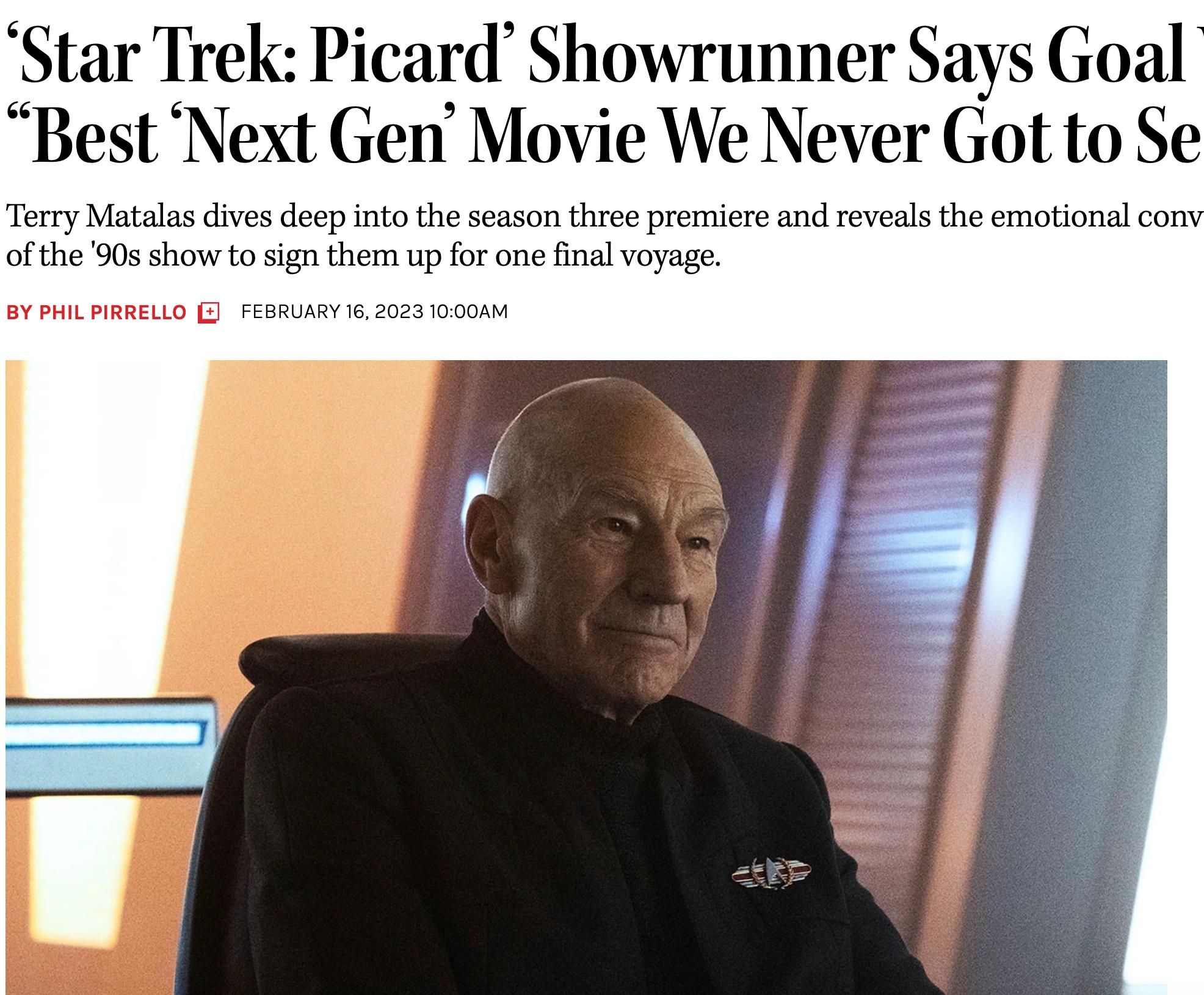 Pirello: "Star Trek" has a sense of normality, Mataras joins "Picard ...
