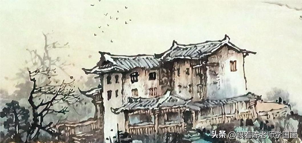 "Jialing Fisherman's Song" by Yang Tianyou, a famous painter of color ...