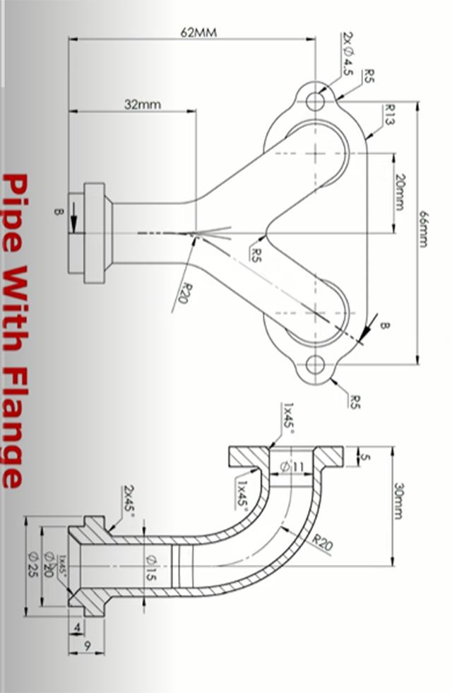 Use SolidWorks to draw an exhaust pipe, this drawing method still needs ...