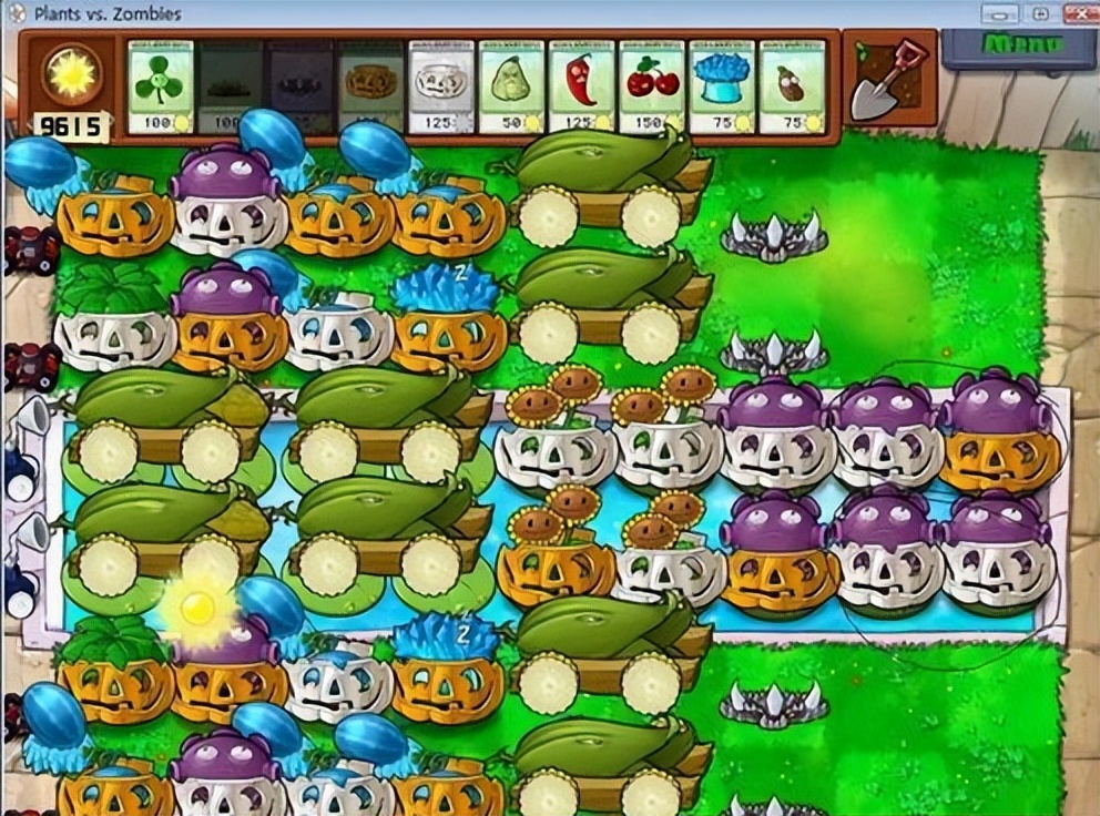 "Plants vs. Zombies" infinite survival mode Raiders how to line up ...