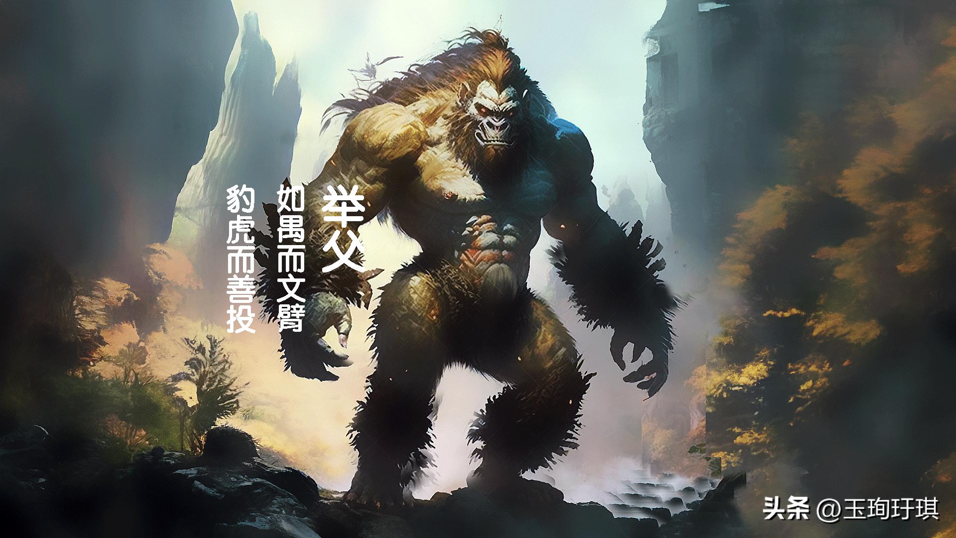 Shan Hai Jing Strange Beast: Jufu, like a monkey and leopard with ...