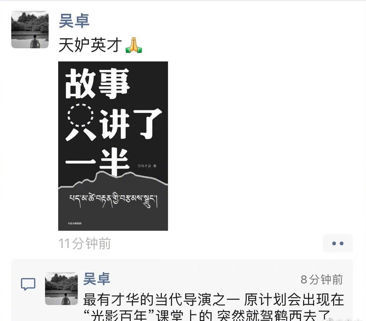 Wang Jiawei issued an article to mourn Wanma Caidan: On the plateau ...