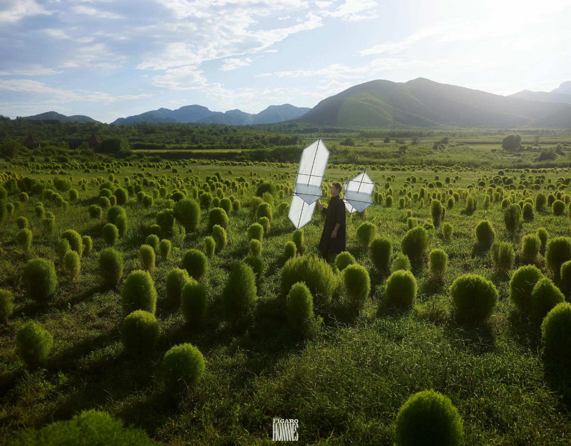 Huang Jingyu's blockbuster sunset in the wilderness is wild and cool ...