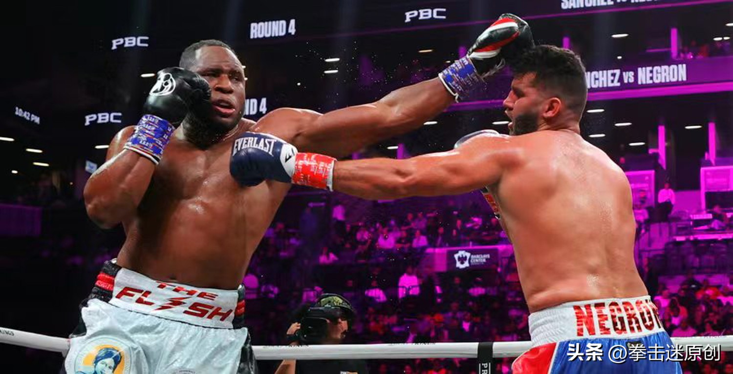 The Cuban heavyweight boxing giant destroyed his opponent in 9 rounds ...