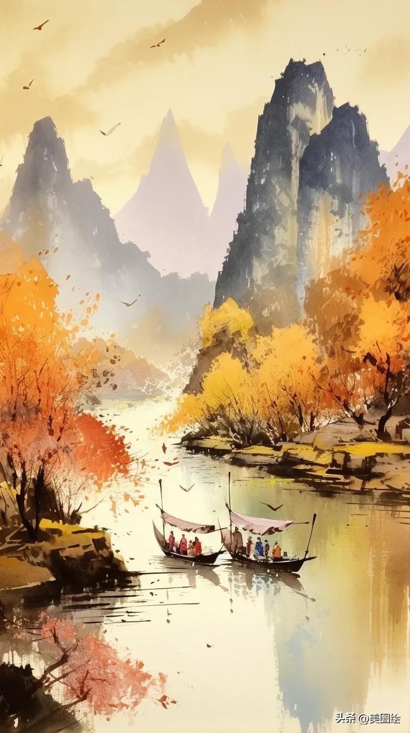 Antique ink painting: the picturesque scenery of the Lijiang River - iNEWS
