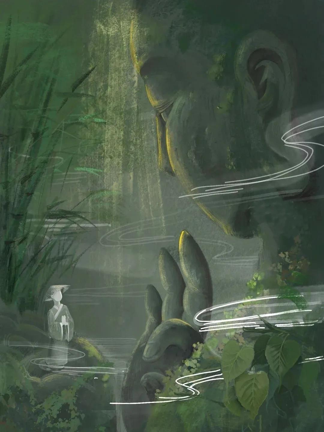 Four Tang poems, full of the poetry of visiting ancient temples and ...