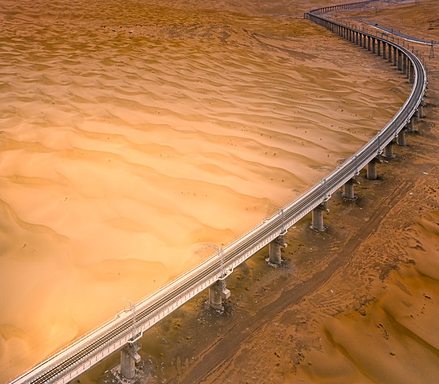 China used railways to conquer the sea of death. How awesome is the ...