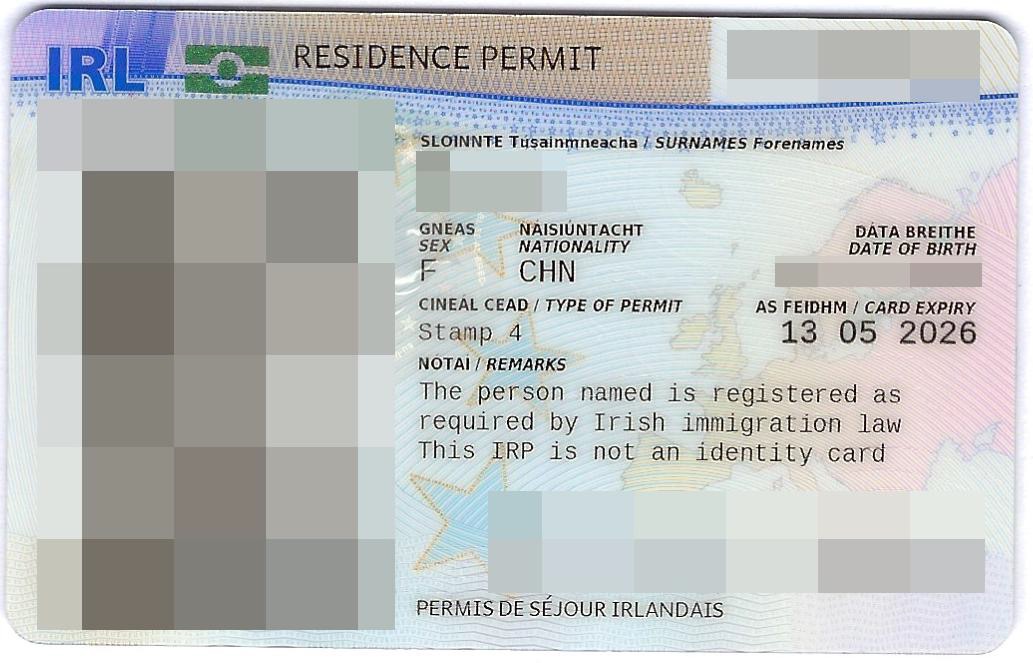 What are the types of visas for Ireland and what is stamp4? - iNEWS