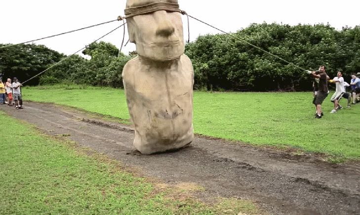 How did the ancients carry heavy objects? A 5-ton stone statue can be ...