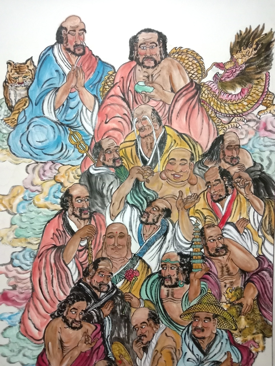 Zhong Kui painter Yang Hanwu - the latest masterpiece "Eighteen Arhats ...