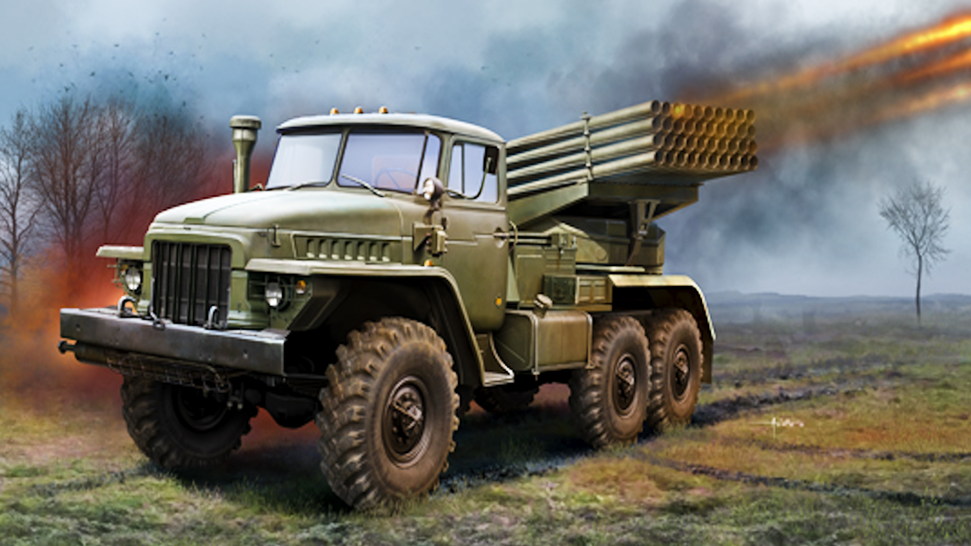 The fighting nation hail rocket launcher, destroy the enemy howitzer ...