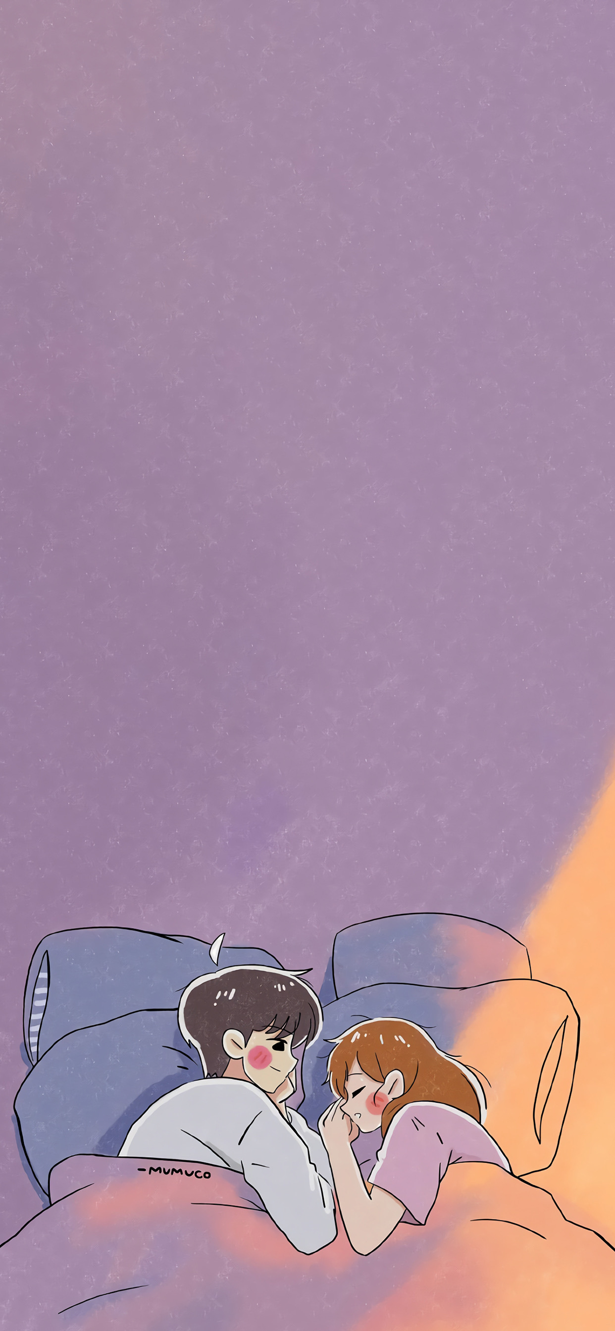Couple's daily illustration wallpaper, this is two-way rush - iNEWS