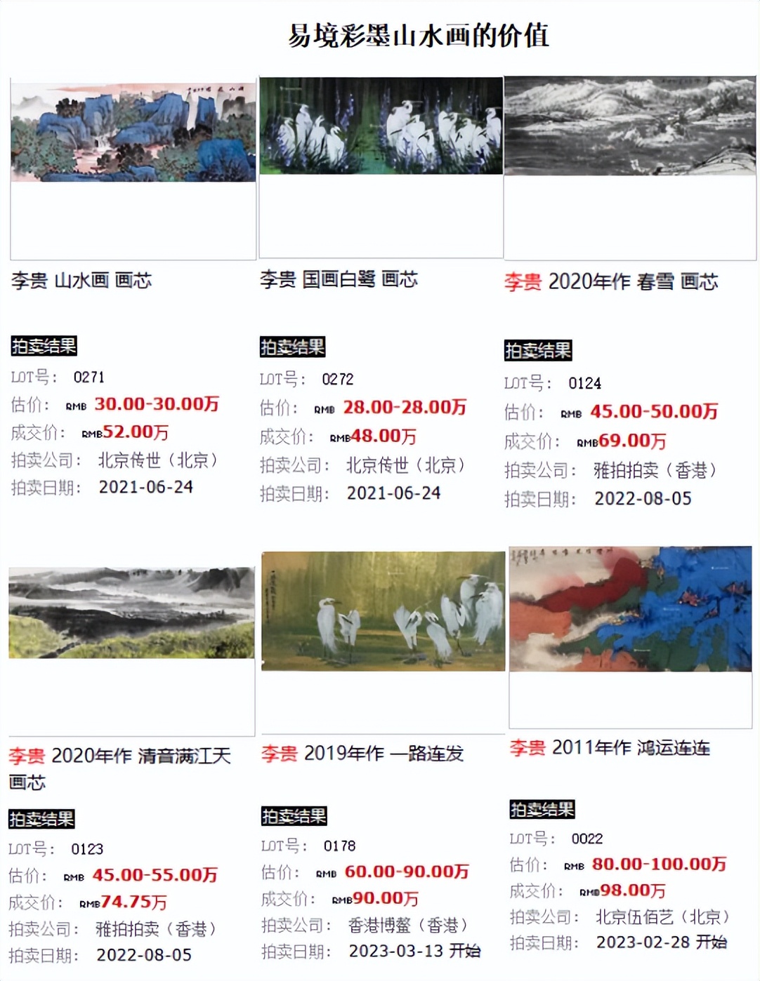 Li Gui's School of Yijing Color Ink Landscape Painting Founded by Li ...