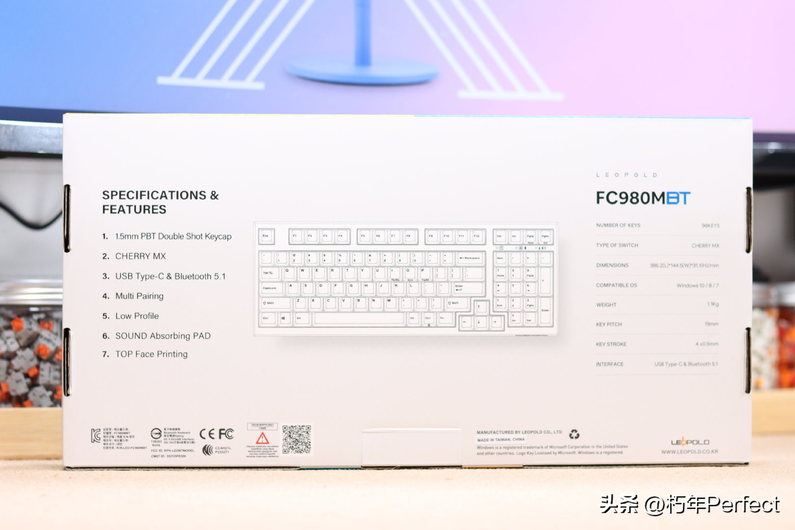 Leobold FC980MBT-Turquoise Dual Mode Wireless Mechanical Keyboard Out ...