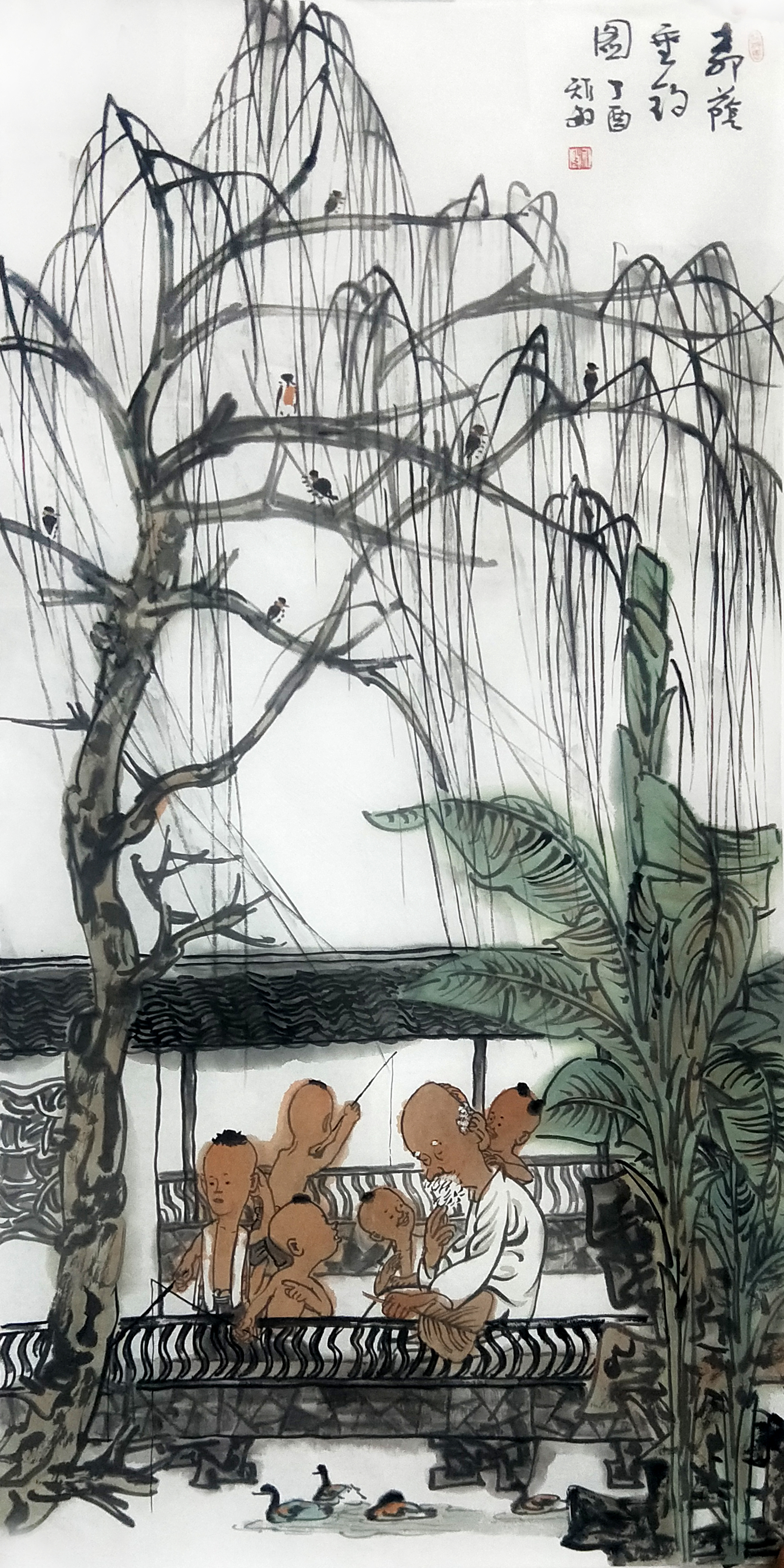 The fun and pleasant charm of the garden - the works of Zhou Jumin ...