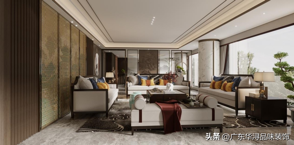 The 580-square-meter modern Chinese-style mansion, with white siding ...