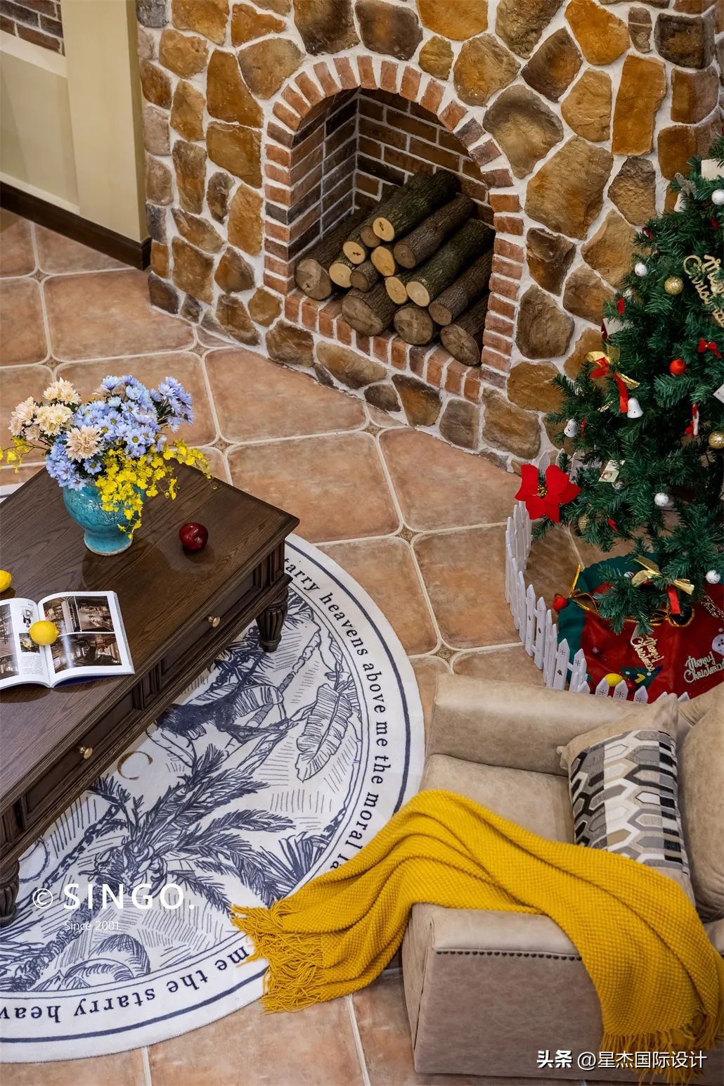 A 260-square-meter happy home for a family of three, retro American ...