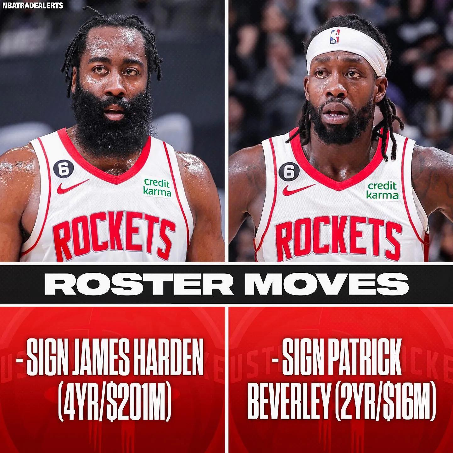 The US media lists the trade and signing actions that the Rockets must ...