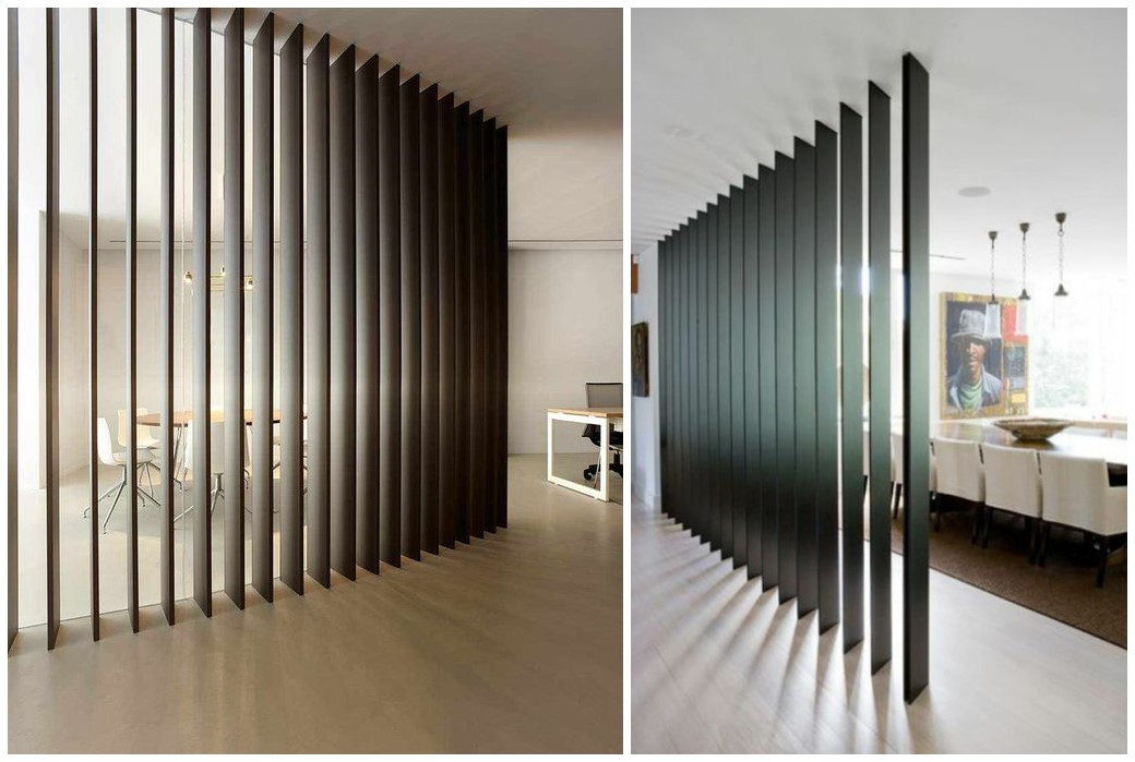 The rotatable wooden grille partition is really useful, can be adjusted ...