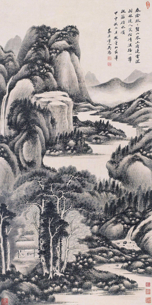 Ink painting shows the dwelling place of the soul, and Wu Li painted ...