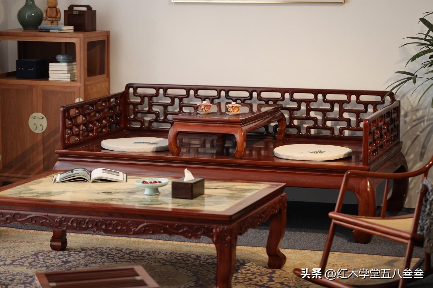 How to match the Luohan bed in the living room?See the beauty of ...