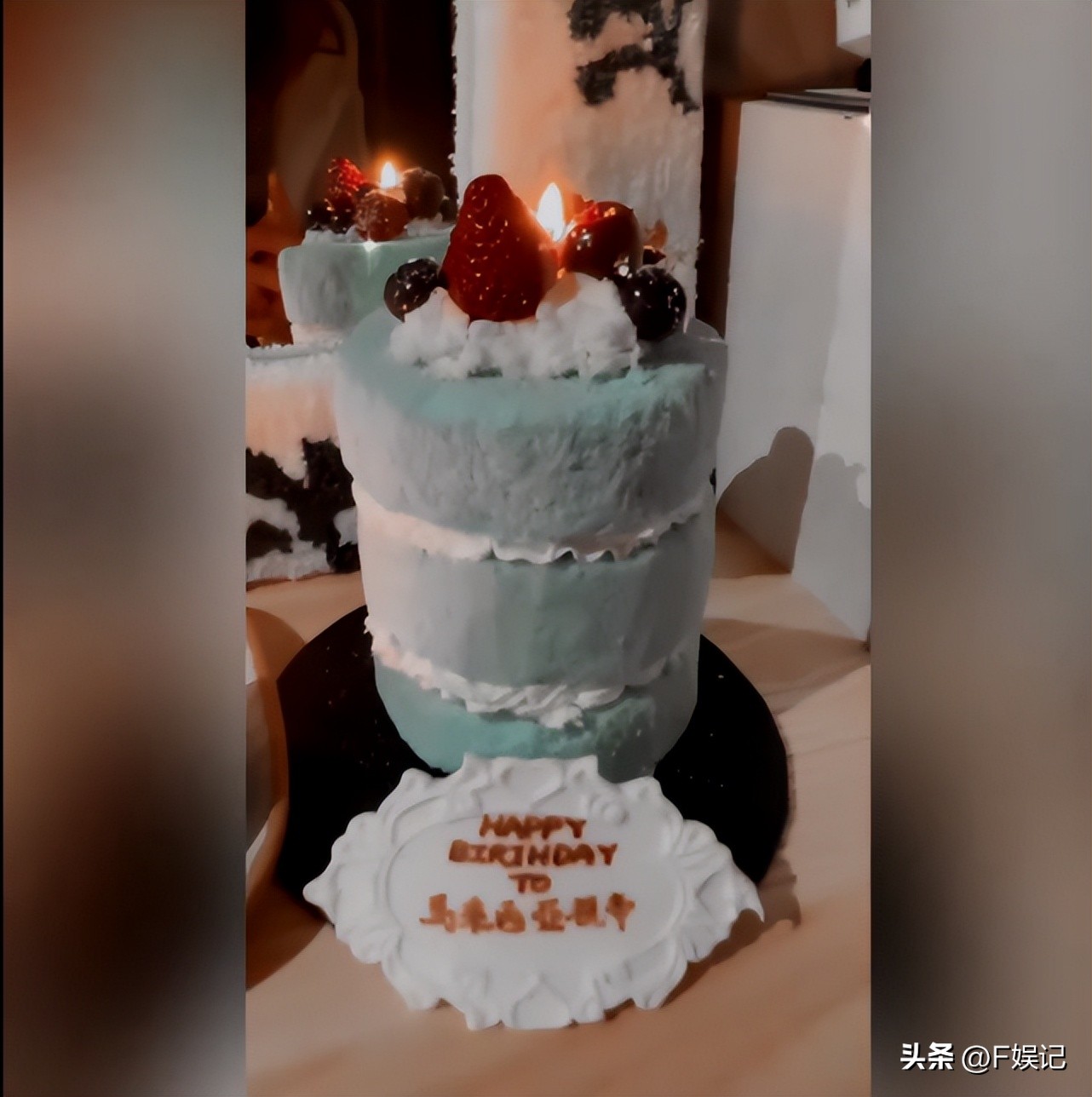 Shan Wenrou made inedible cakes for Chen Zhanpeng's family of three to celebrate his birthday ...