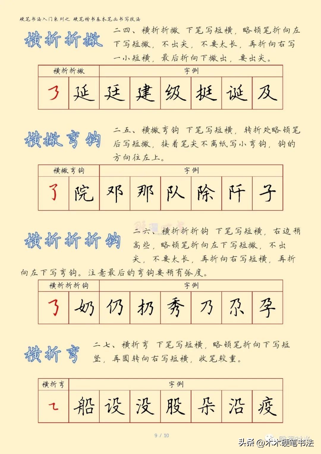 "Stroke" writing techniques of basic strokes in hard pen regular script ...