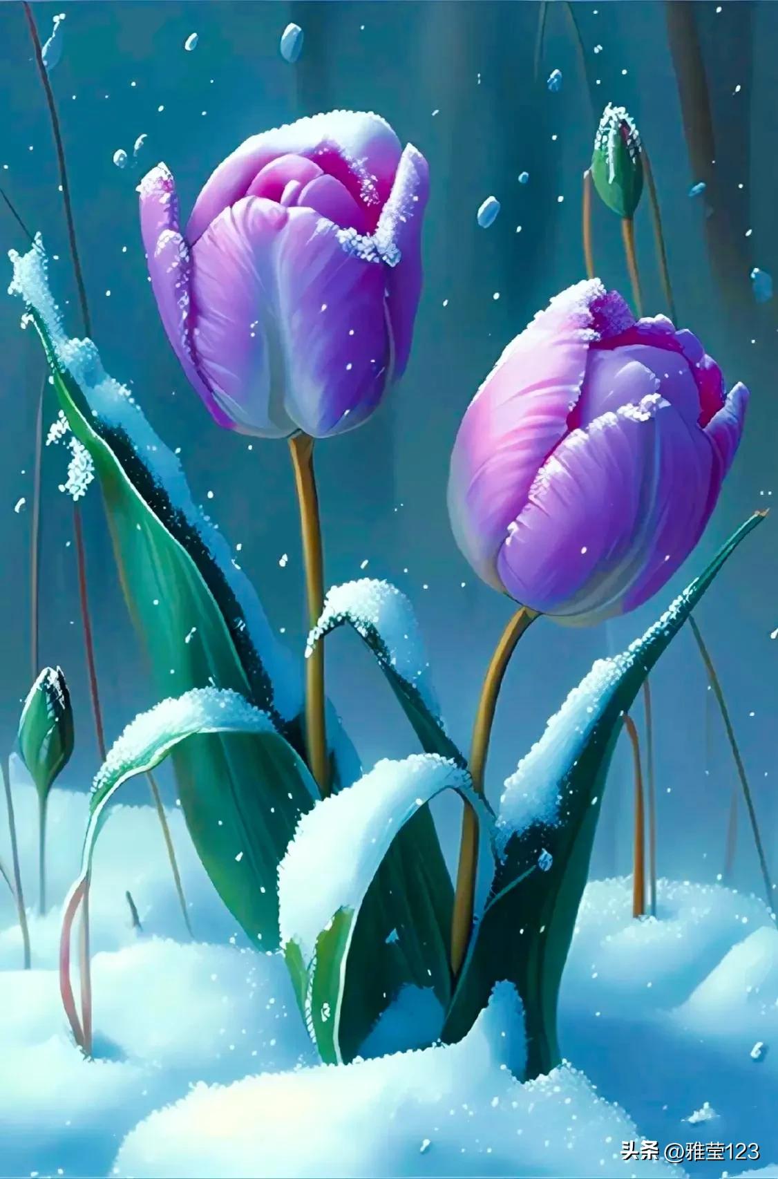 beautiful snow tulips - iNEWS