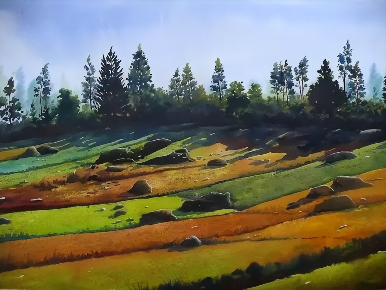 The world of pure watercolor painting - iNEWS