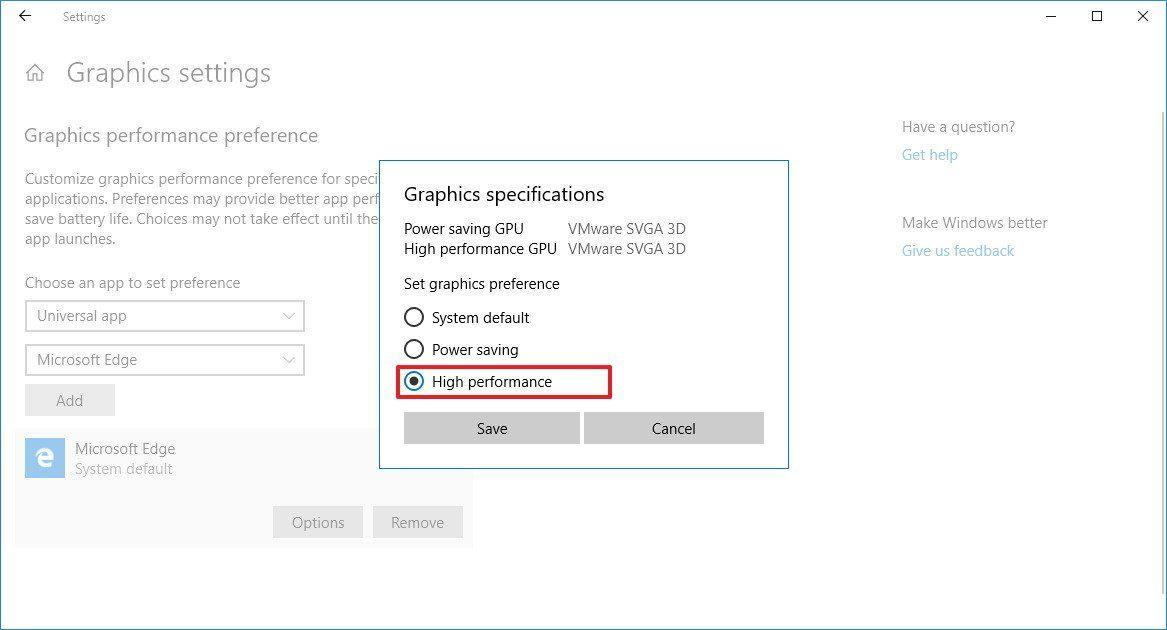 Force MS Edge or Chrome to use the discrete graphics card - iMedia