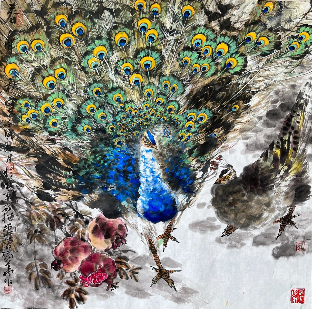 A vivid portrayal of Da Qi's nine virtues——The peacock in the works of ...
