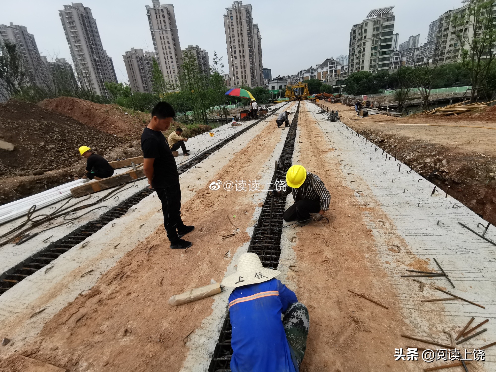The second landscape bridge over the Yanxi River in Shangrao was built ...
