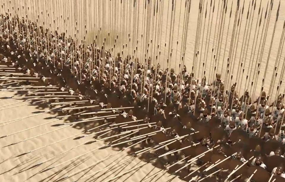 The brave and invincible Spartan phalanx, the invincible weapon of the ...