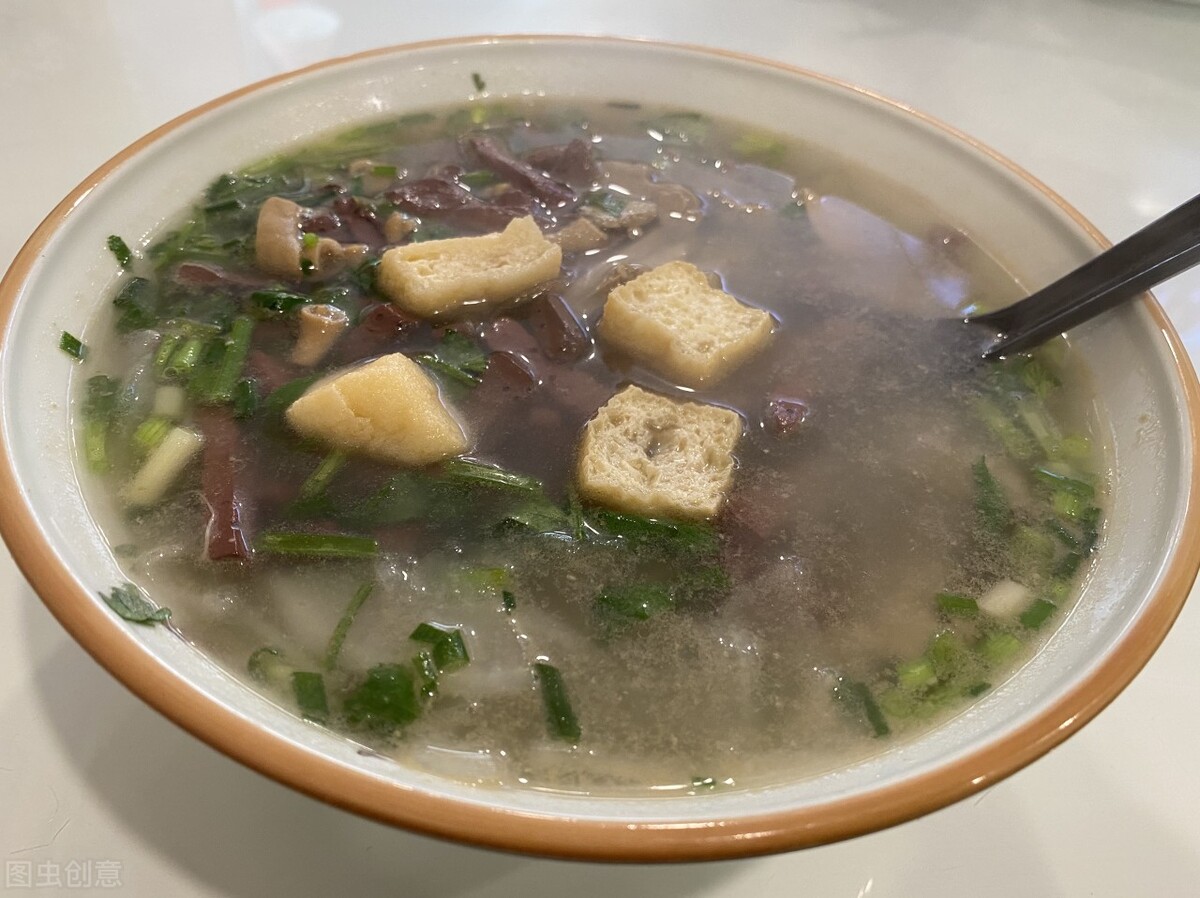 Nanjing duck blood vermicelli soup main ingredients + confidential soup ...