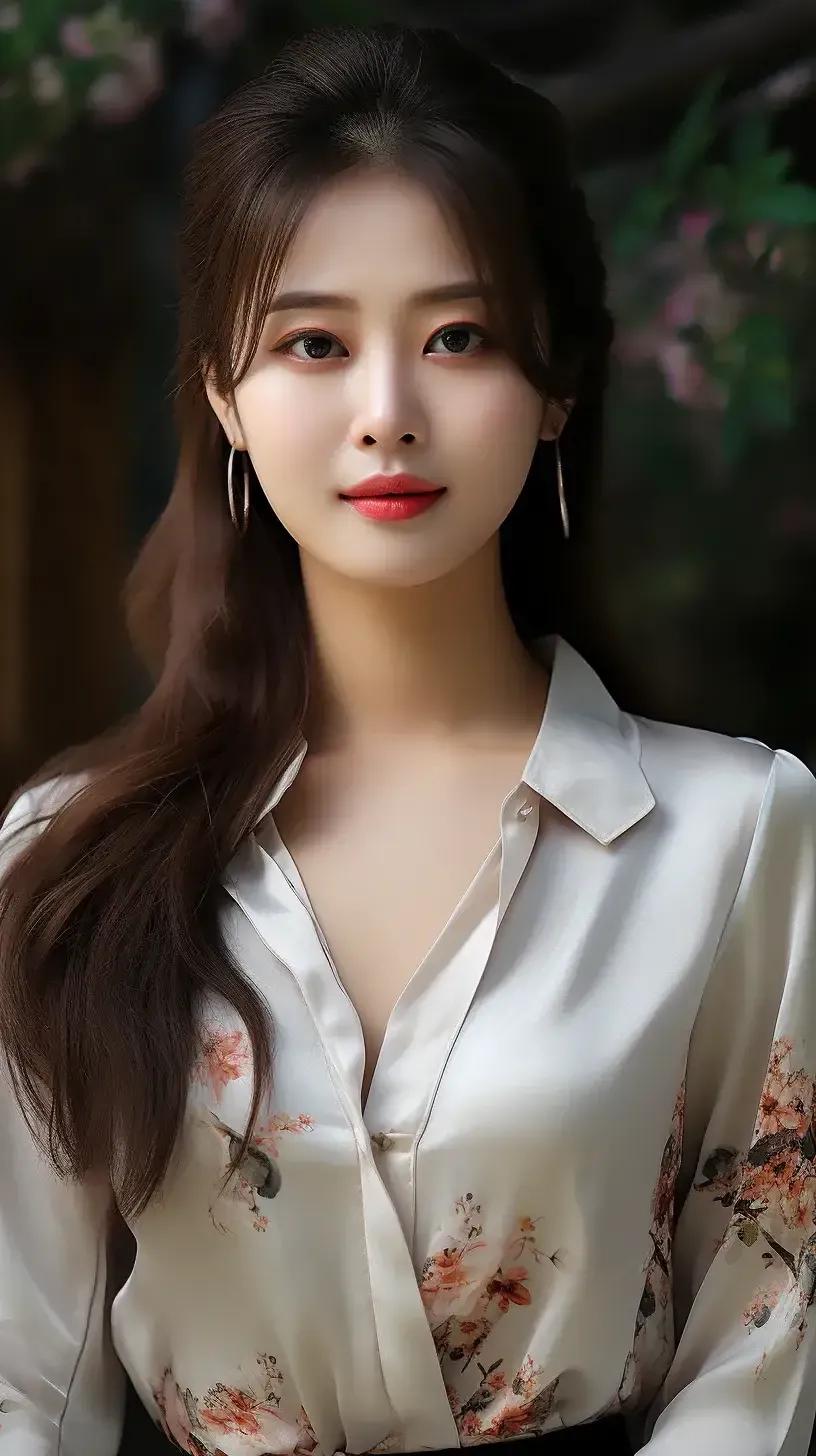 The facial features are exquisite, gentle and pleasant, the face is ...